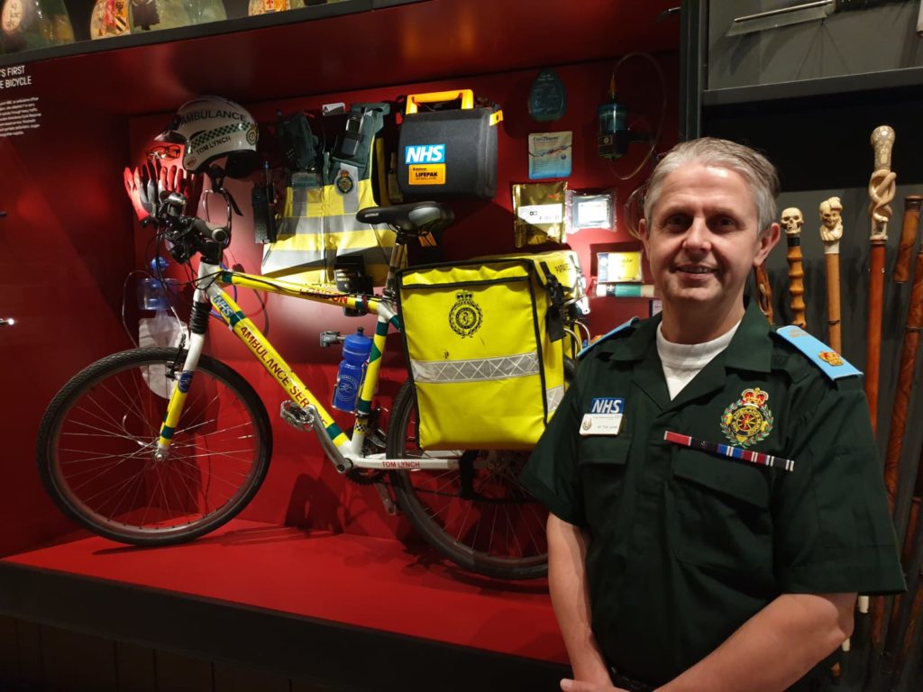 First London Ambulance Service cycle response unit bicycle on show at ...