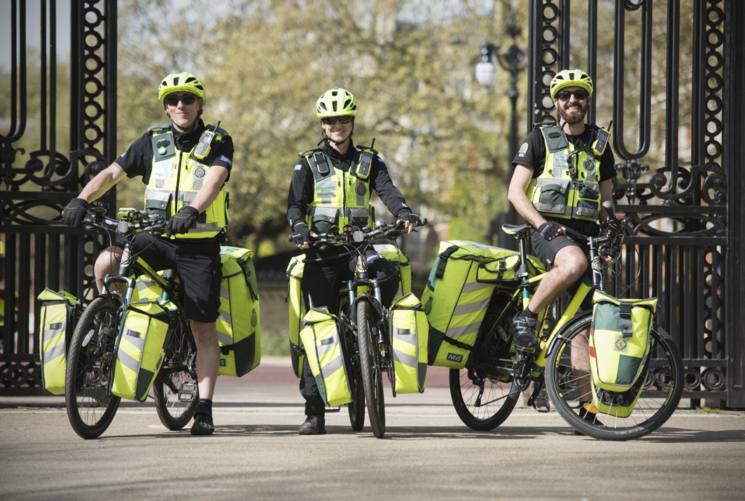 First London Ambulance Service cycle response unit bicycle on show at ...