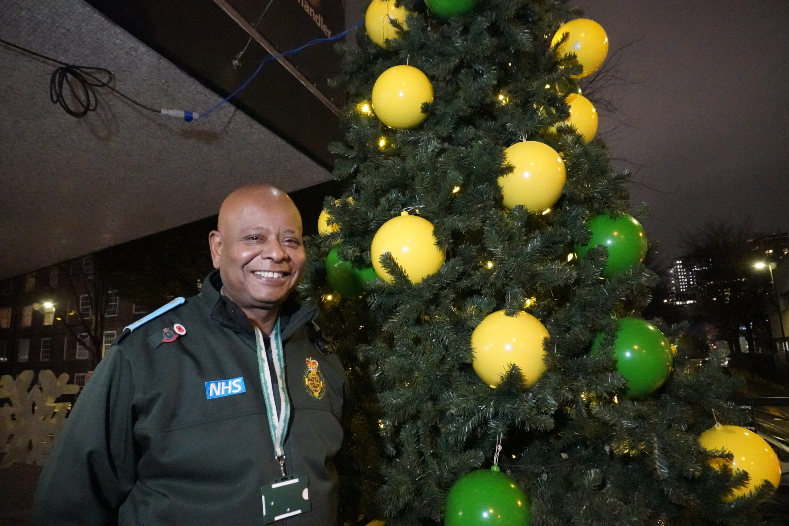 Our HQ Christmas tree lights switched on by star with 50 years of ...