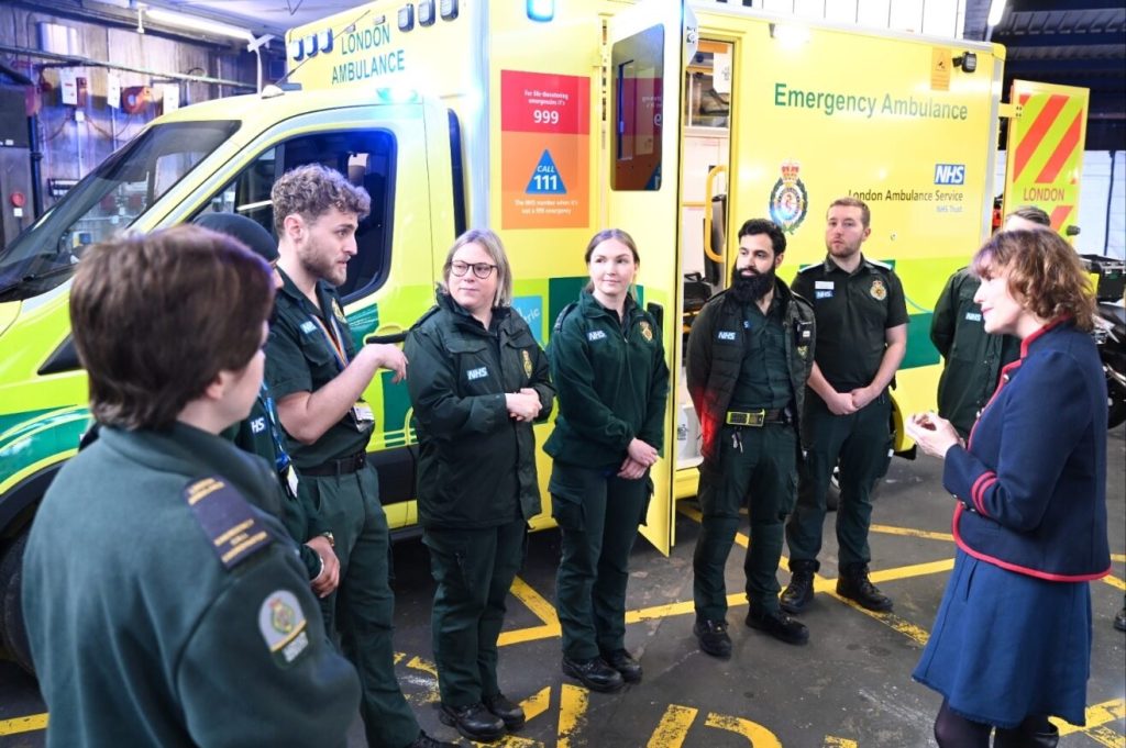 Health Secretary thanks frontline staff in first visit to ambulance ...