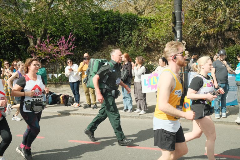 Charity runner races in full ambulance uniform and response bag ...