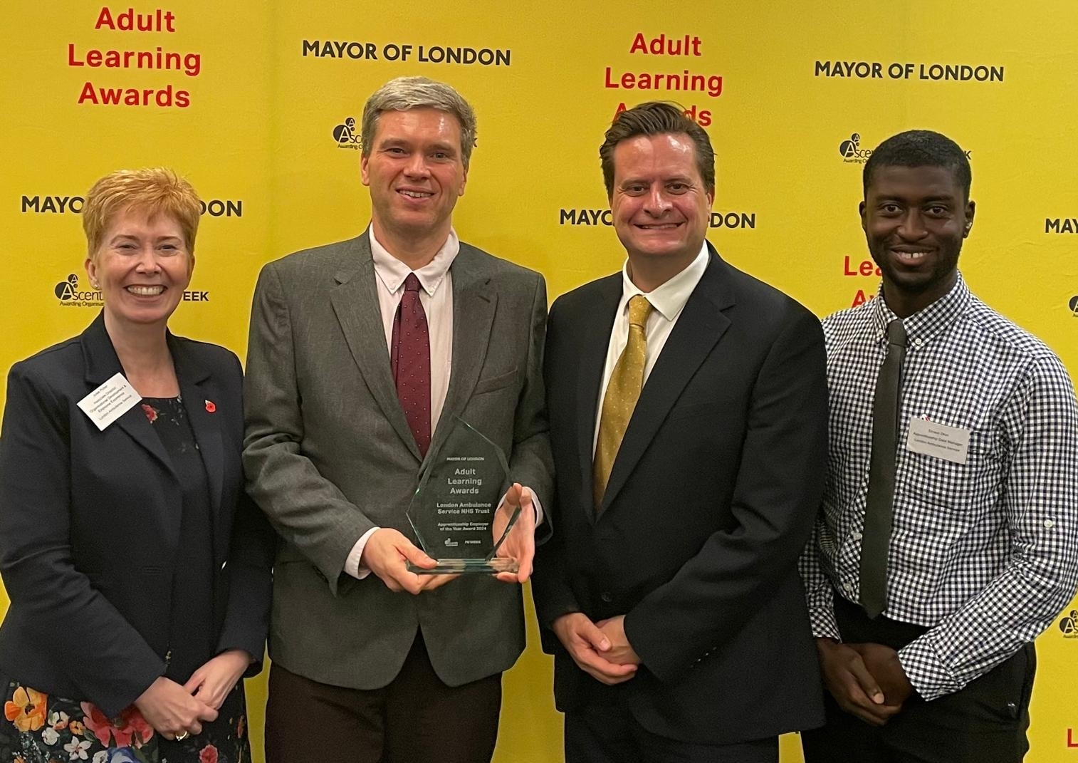 Mayor names London Ambulance Service as top apprenticeship employer for third year running ...