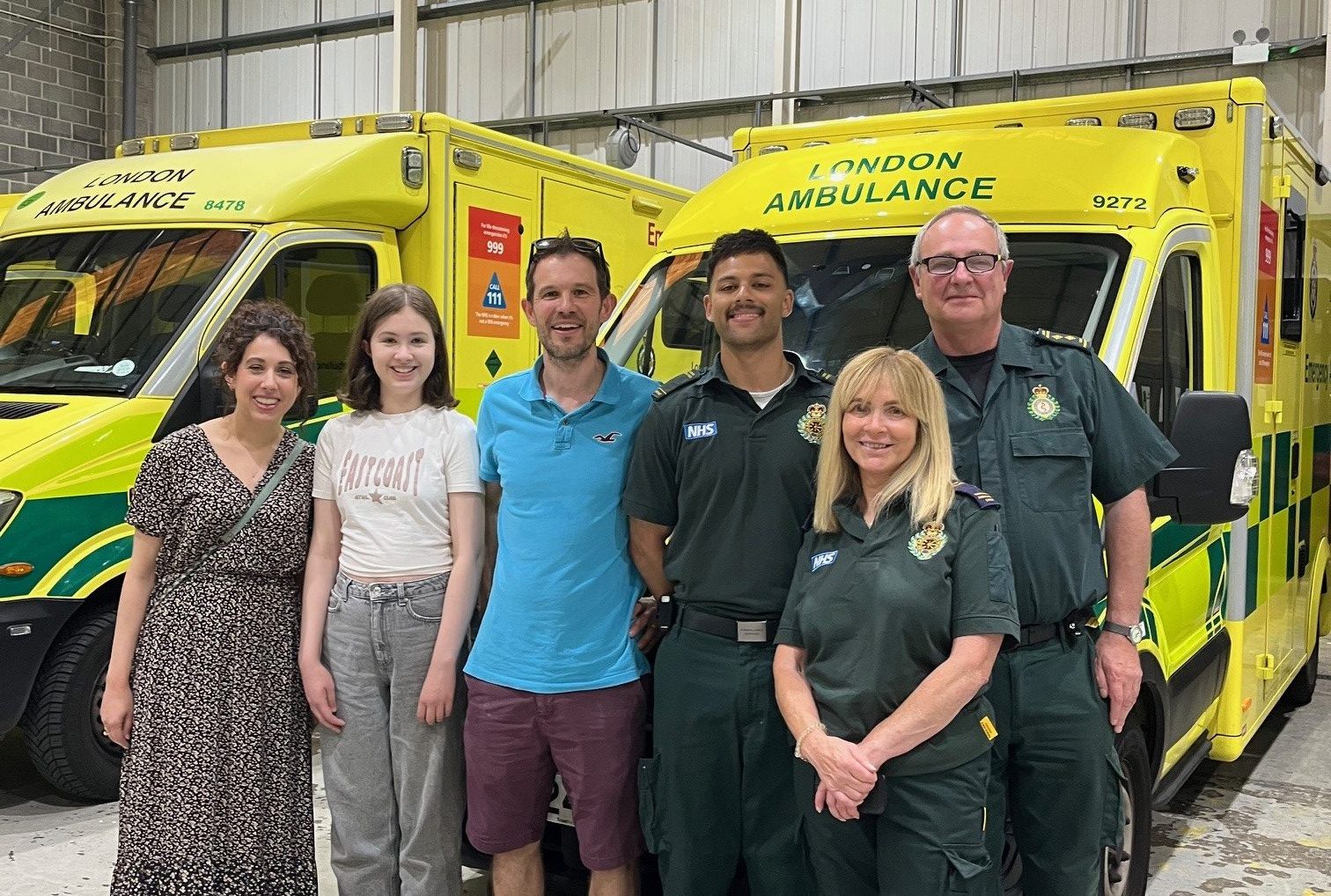 Father-of-two meets paramedics at tearful reunion following heart ...
